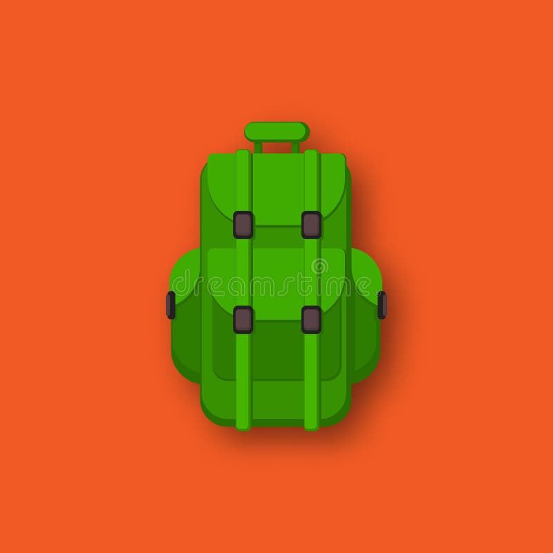 Camping Backpack. Vector Illustration, Flat, Cartoon Style Stock Vector ...