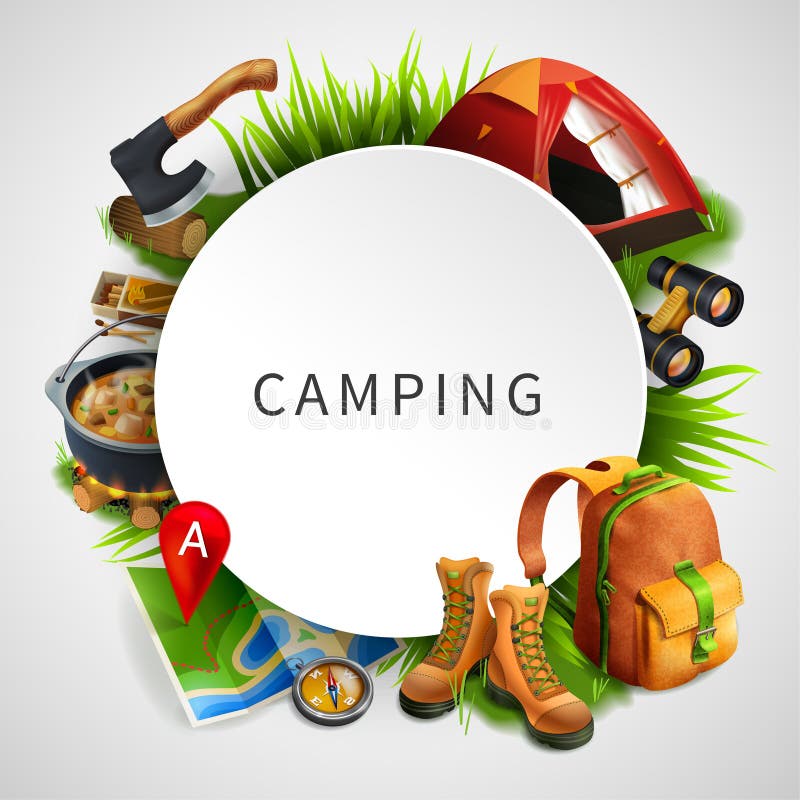 Camping Theme Frame Stock Illustrations – 128 Camping Theme Frame Stock ...