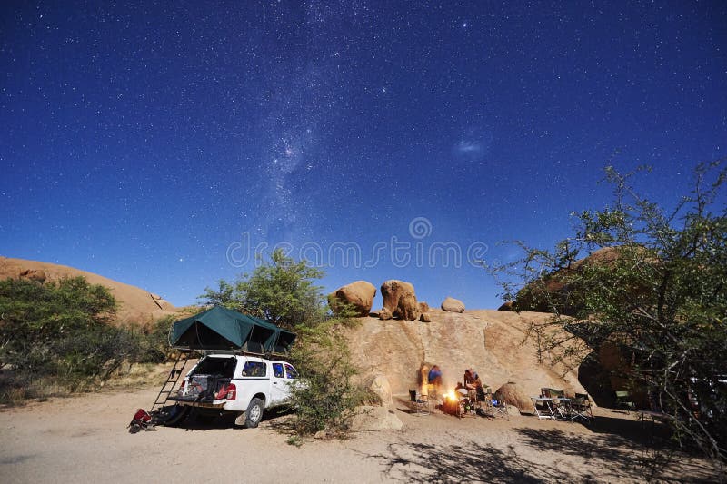 Camping in desert stock image. Image of group, africa - 52737629