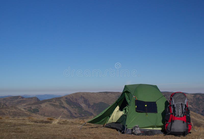 Camping Elements Equipment . Stock Image - Image of height, climbing ...