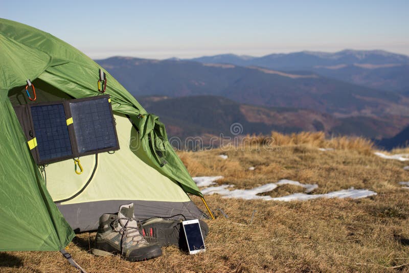 Camping elements. stock photo. Image of climber, backpack - 65286410