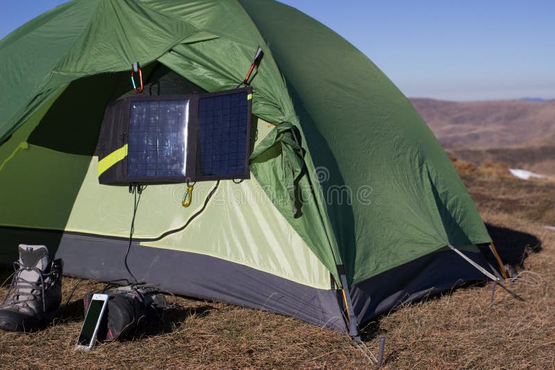Camping Elements Equipment . Stock Image - Image of power, climber ...