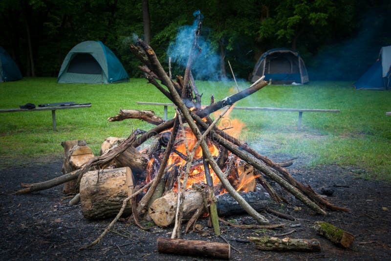 Camping Fire stock illustration. Illustration of fire - 93474807