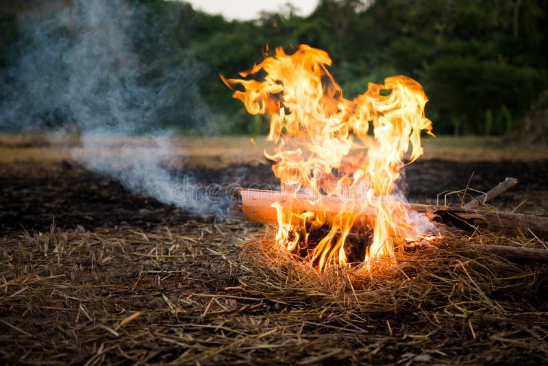 Red Fire from the Ground. the Earth is Burning Stock Photo - Image of ...
