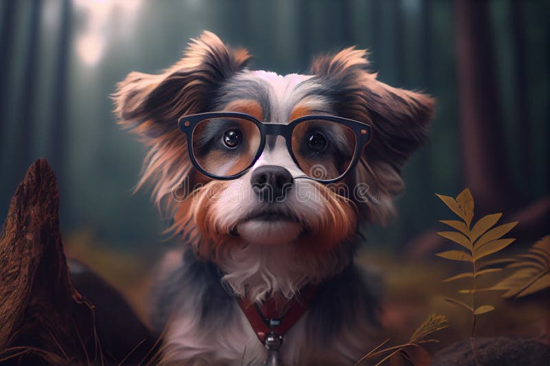 Camping in Forest with a Dog Stock Illustration - Illustration of ...