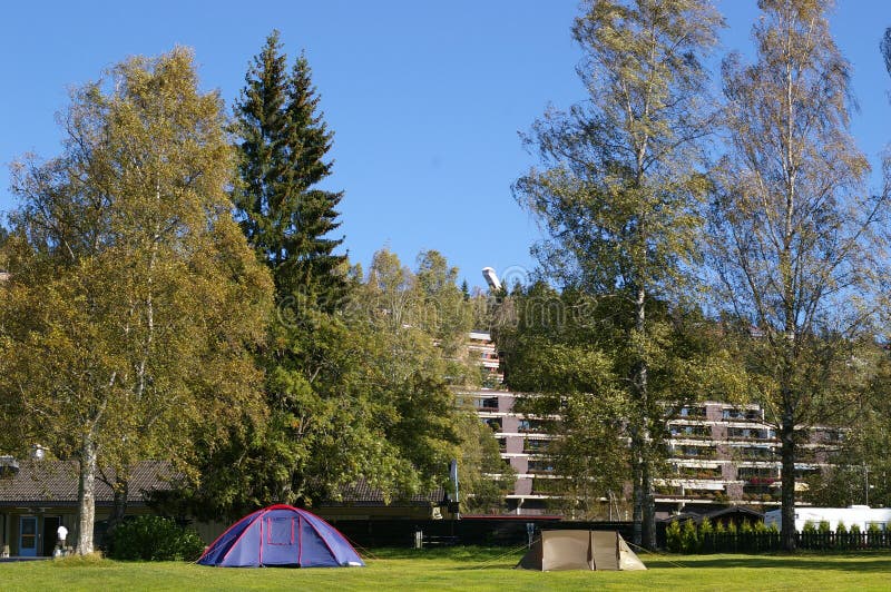 Camping ground stock image. Image of leisure, countryside - 3205175