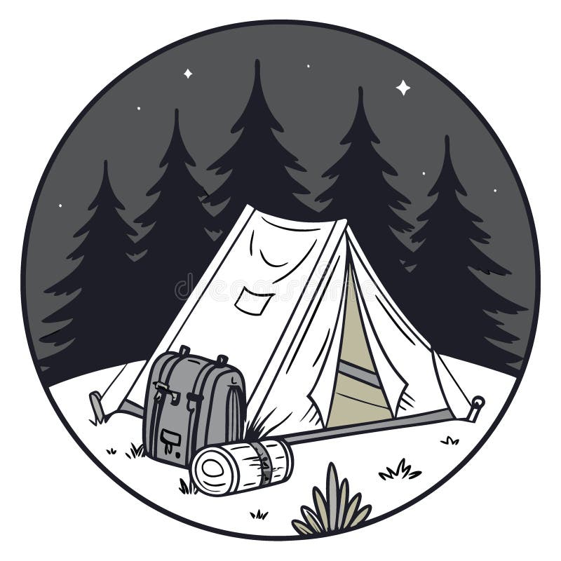 Camping Inside a Tent at Night in the Forest. Camping. Tent. Night ...