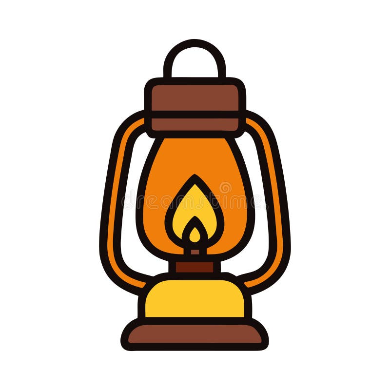 Camping Lantern Illustration Stock Vector - Illustration of outdoor ...