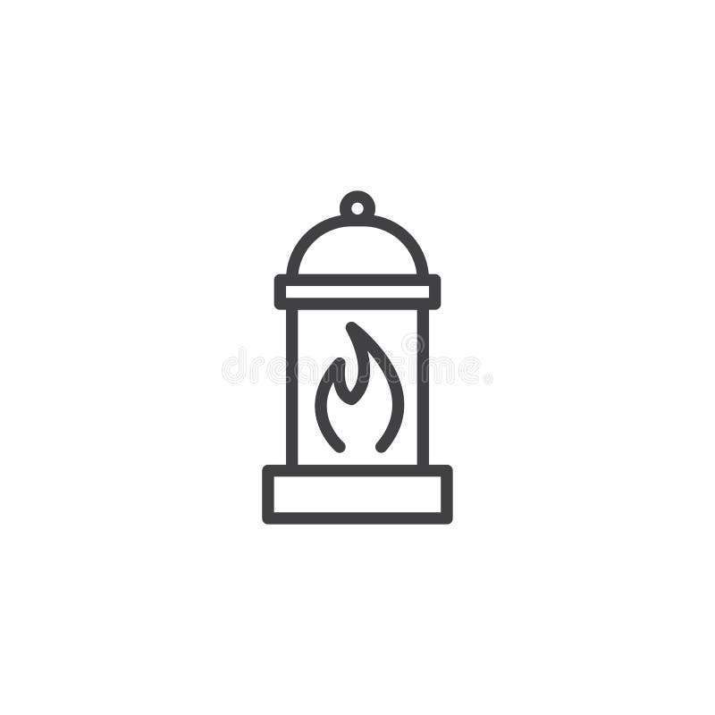 Camping Lantern Outline Icon Stock Vector - Illustration of handle ... Camping Lantern Outline Icon Stock Vector - Illustration of handle ...
