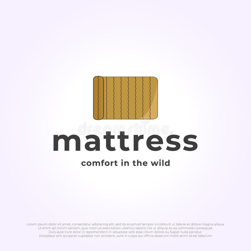 Camping Mattress Logo Icon Vintage Comfortable Design. Illustration ...