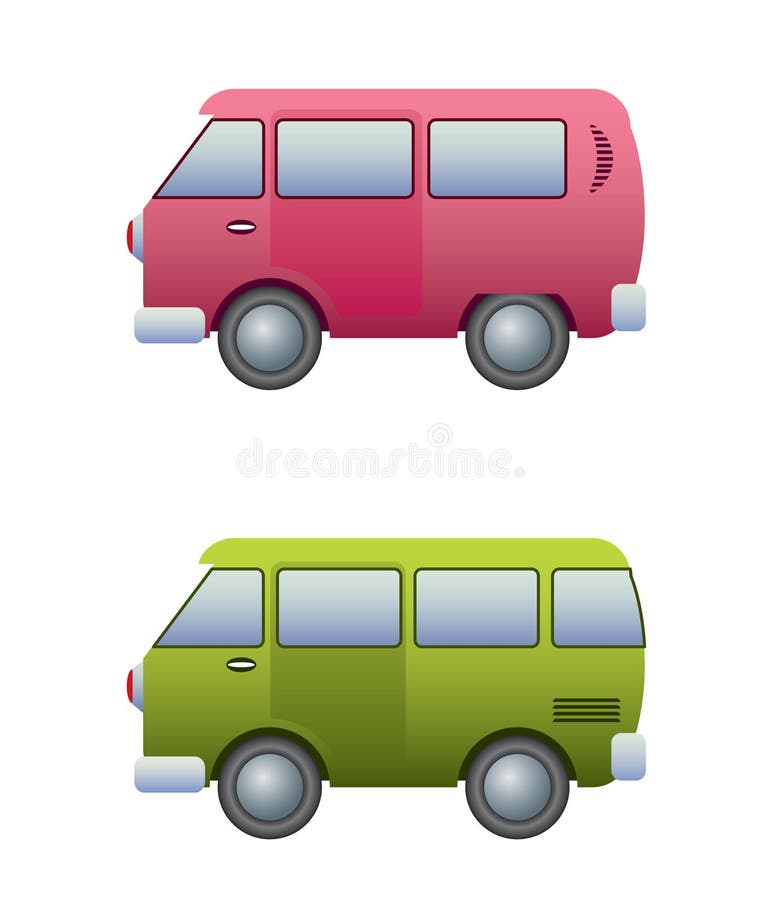Camping microbus stock illustration. Illustration of design - 15555550