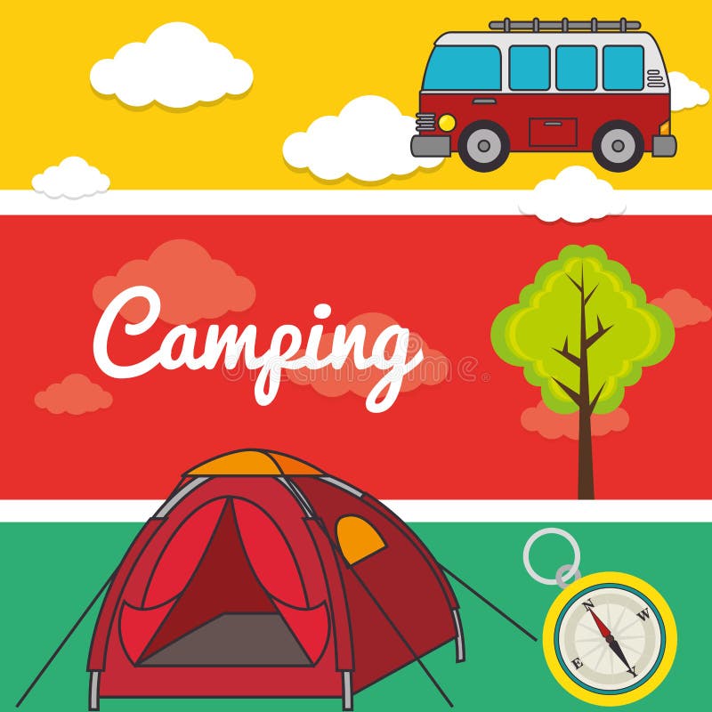 Camping outdoor stock vector. Illustration of label, outdoor - 60272104