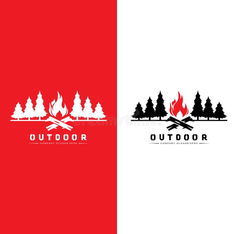 Camping/outdoor Logo Icon Vector. Concept Retro Illustration Design ...