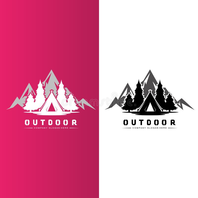 Camping/outdoor Logo Icon Vector. Concept Retro Illustration Design ...