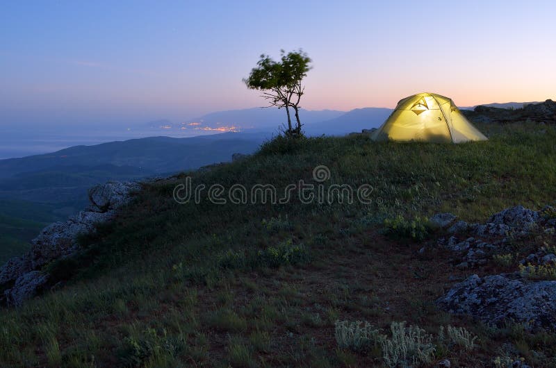 Night camping stock photo. Image of evening, dark, mount - 39014208