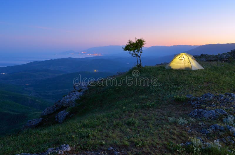 Night camping stock photo. Image of evening, dark, mount - 39014208