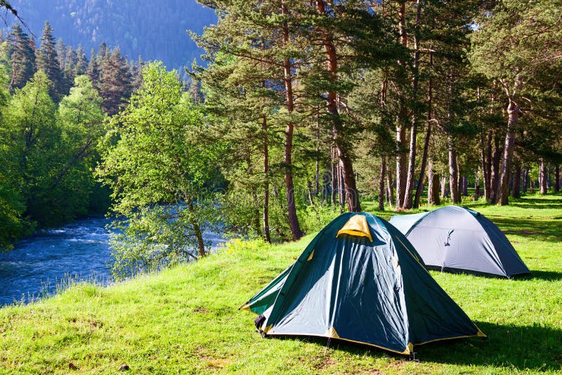 Camping outdoors stock image. Image of outdoors, nature - 27931795