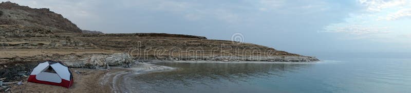Camping on the sea stock image. Image of land, panorama - 131651005