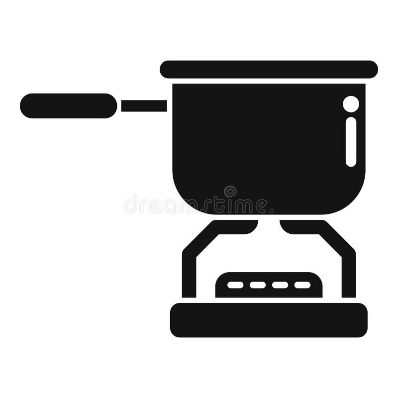Camping Stove Heating Cooking Pot Icon Glyph Style Stock Vector ...