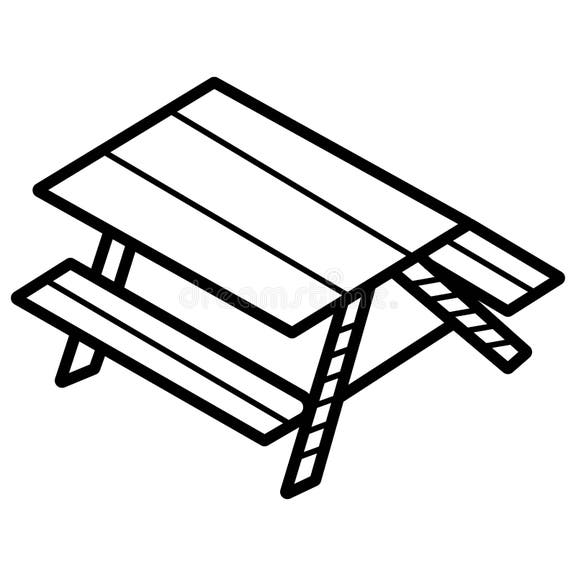 Camping table icon stock illustration. Illustration of leisure - 142387745