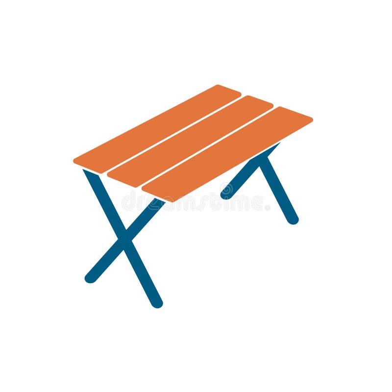 Camping table icon stock vector. Illustration of isolated - 118054709