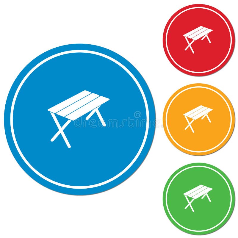 Camping table icon stock vector. Illustration of summer - 99694877