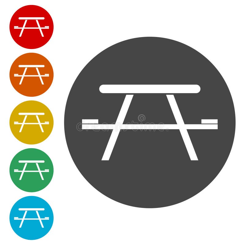 Camping table Icon Vector stock vector. Illustration of graphic - 138216301