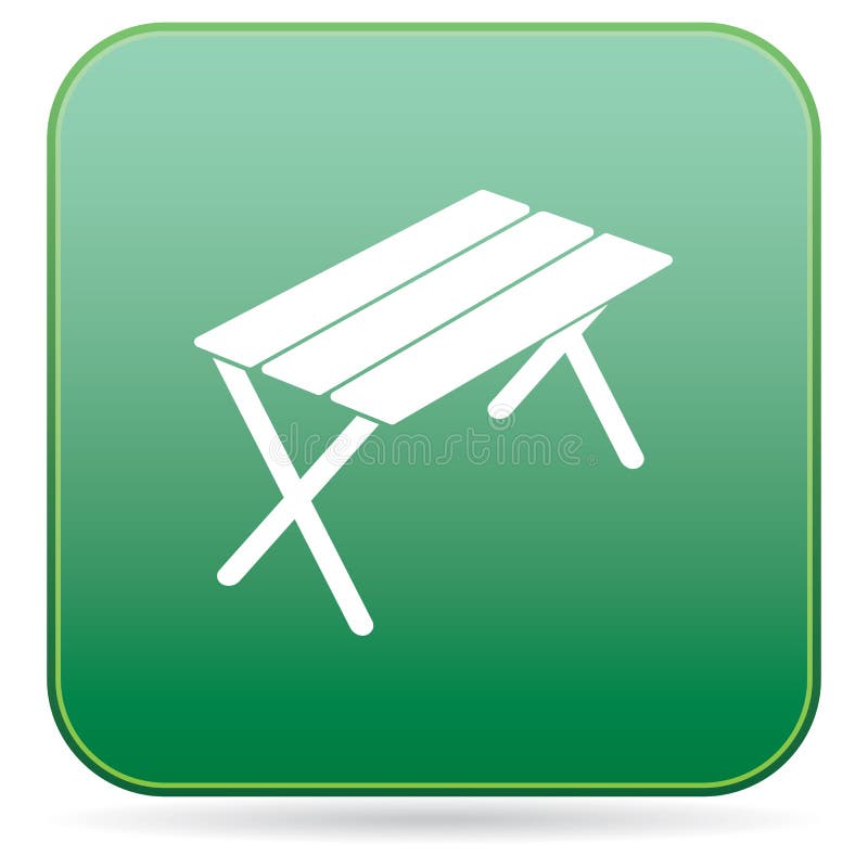 Camping table icon stock vector. Illustration of graphic - 124398433