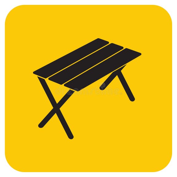 Camping table icon stock vector. Illustration of vector - 131856502