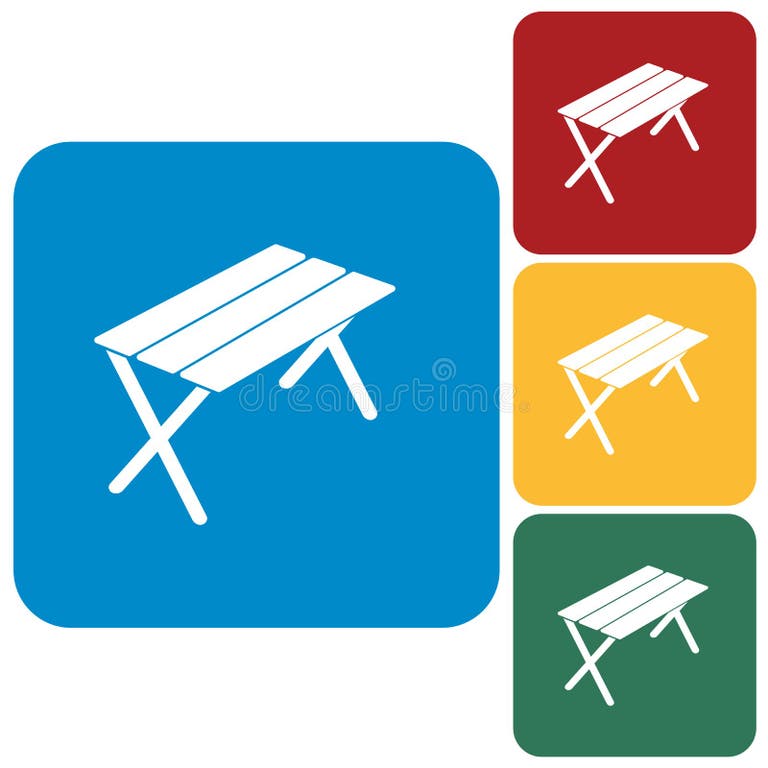 Camping table icon stock vector. Illustration of design - 88678662