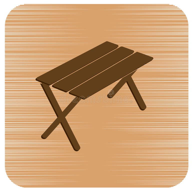 Camping table icon stock vector. Illustration of outdoor - 135377366
