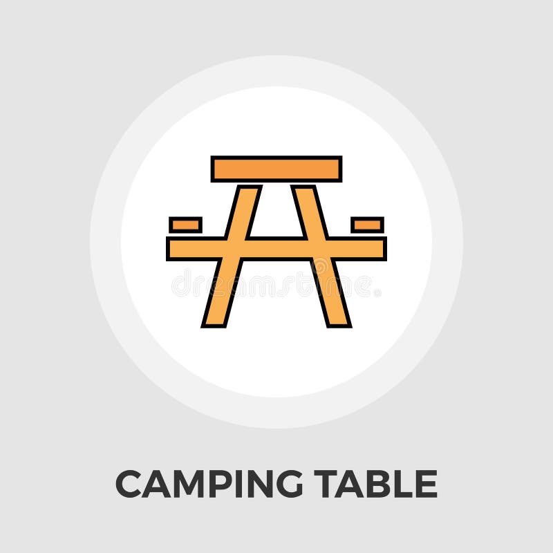 Camping table stock vector. Illustration of lifestyle - 89290140