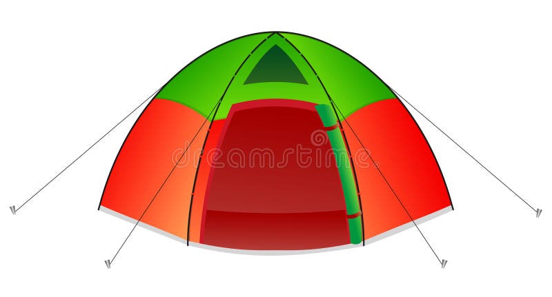 Set of Camping Tent Outdoor Isolated- 3d Illustration. Stock ...