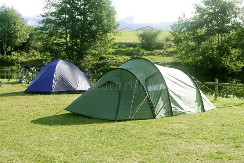 Camping Tent in Woods stock image. Image of summer, wilds - 3326271