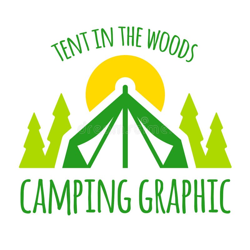 Camping tent graphic stock vector. Illustration of style - 38563242