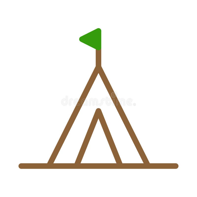 Camping Tent Icon. Simple Camping Symbol Stock Vector - Illustration of ...