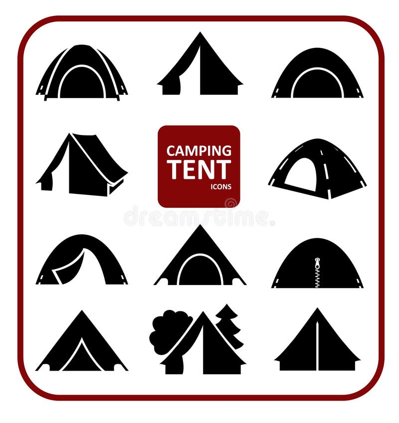 Tent Icon Set Stock Illustrations – 36,435 Tent Icon Set Stock ...