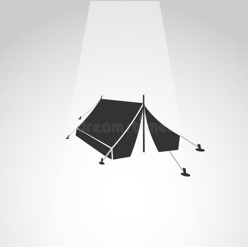 Camping Tent Icon, Tent Simple Isolated Icon Stock Illustration ...
