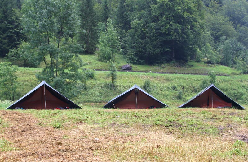 Tents at Boy Scout Camp stock image. Image of summer, park - 2904207