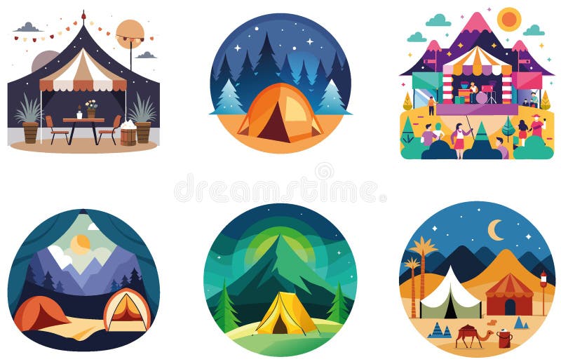 Camping Tool. a Bundle of Precision and Utility Collection Stickers ...