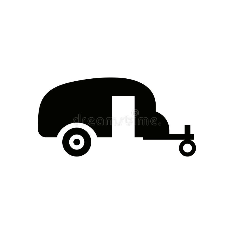 Camping Trailer Icon Design Template Vector Isolated Stock Illustration ...