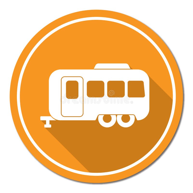 Camping trailer icon stock vector. Illustration of camper - 101995167