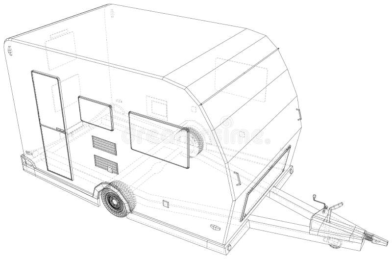 Caravan Wireframe Stock Illustrations – 61 Caravan Wireframe Stock ...