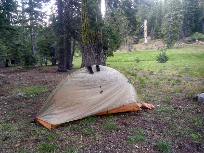 Camping in Trinity Alps California Stock Photo - Image of shasta ...