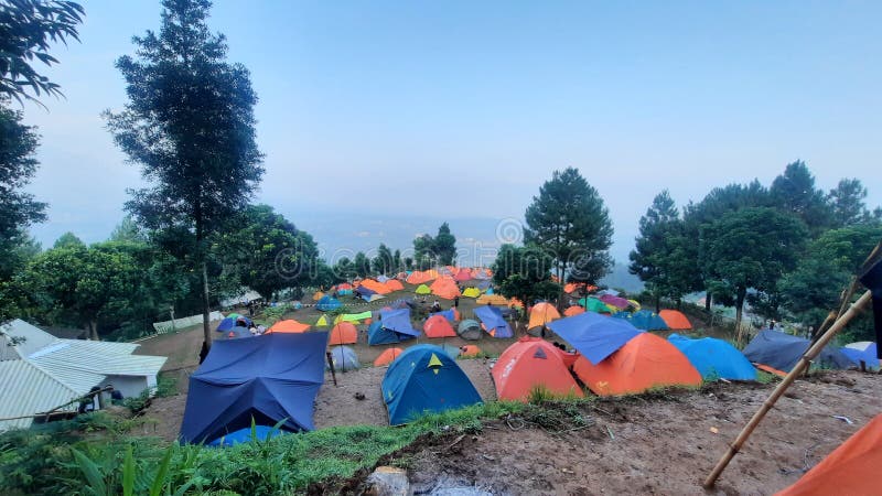 Camping with a View of the Mist in the Mountains of West Java ...