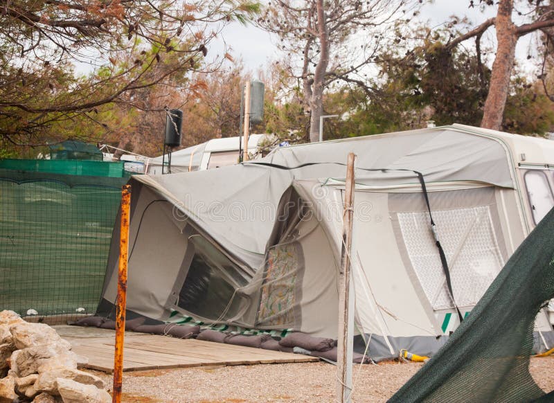 Campsite stock image. Image of holiday, croatia, destroy - 49692591