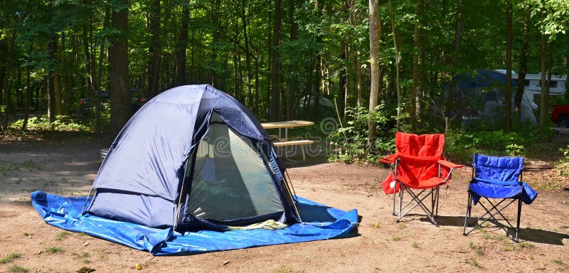 Camping Tent stock photo. Image of rough, forest, woods - 225922