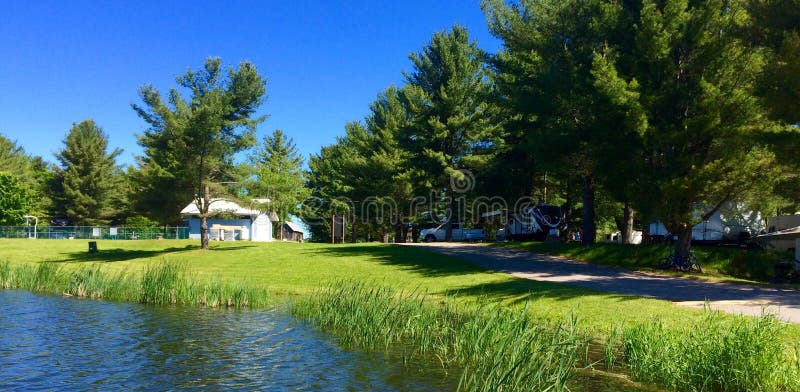Campsite by a river stock image. Image of scenery, outdoors - 63139005