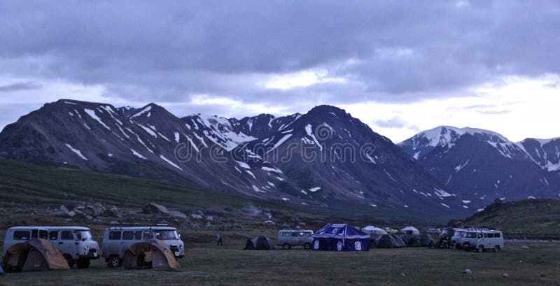 Snow Campsite Near Thermal Pools, Chile Stock Photo - Image of arctic ...