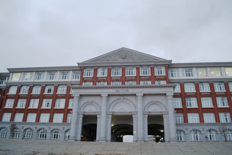 Campus building hall gate editorial photo. Image of feature - 54640811